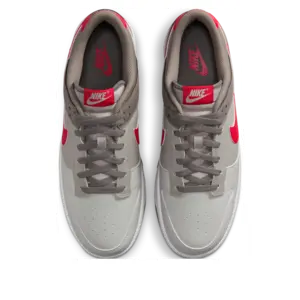Nike Dunk Low Retro Sneakers - Grey/medium Grey/red