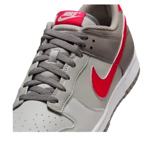 Nike Dunk Low Retro Sneakers - Grey/medium Grey/red