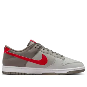 Nike Dunk Low Retro Sneakers - Grey/medium Grey/red
