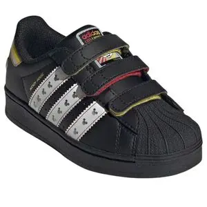 Adidas Disney Superstar Velcro Sneakers - Core Black/cloud White/orbit Gray