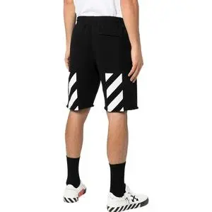 Off-White Diagonal Stripe Sports Shorts - Multi-color