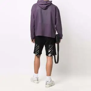 Off-White Cotton Sports Shorts - Black
