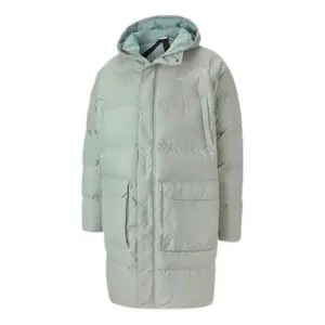 PUMA Classics Long Down Jacket - Grey/green