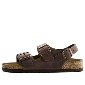 BIRKENSTOCK Milano Oiled Leather Sandals - Brown