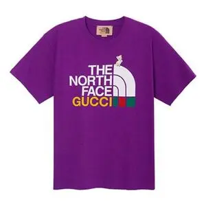 Gucci X The North Face Logo Tee - Purple