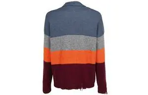 Off-White Colorblock Striped Crewneck Sweater