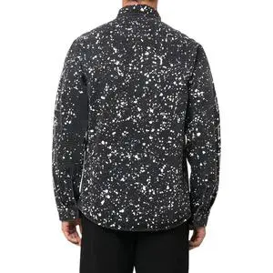 Off-White Fw22 Twill Printing Single Breasted Long Sleeves Ordinary Version Black Shirt