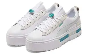 PUMA Mayze Crystal Galaxy White Lace Up Sneakers