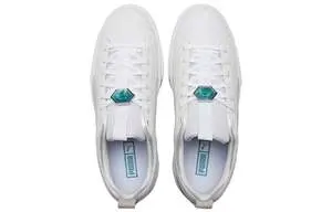 PUMA Mayze Crystal Galaxy White Lace Up Sneakers
