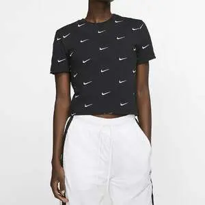 Nike Nikelab Swoosh All-over Print Cropped T-shirt