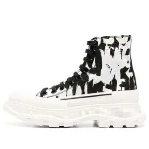 Alexander McQueen Graffiti Tread Slick Boots