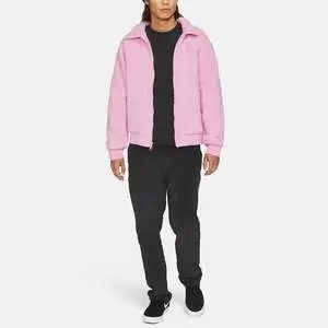 Nike Sherpa Solid Color Sports Jacket - Pink