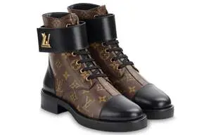 LOUIS VUITTON Monogram Canvas Martin Boots