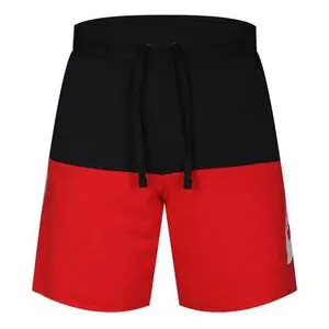 Nike Color Block Logo Sports Shorts - Blackred