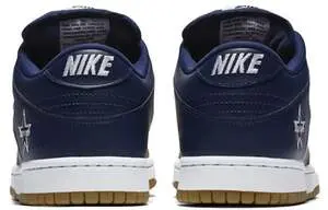 Nike X Supreme Sb Dunk Low Qs "metallic Gold - Blue/gold