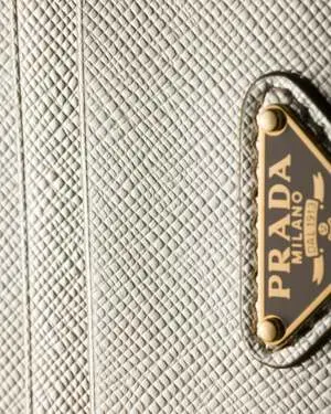 Prada Ss26 Saffiano Leather Card Holder - Pyrite