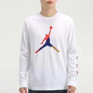 JORDAN Long Sleeve Crewneck Graphic T-shirt