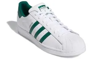 Adidas Superstar Low Top Sneakers - White/green