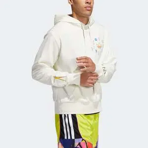 Adidas Originals Logo Pattern Embroidered Hoodie