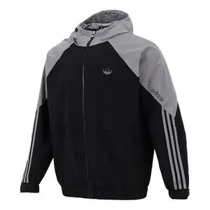 Adidas Originals Contrasting Colors Raglan Sleeve Hooded Jacket - Default Color