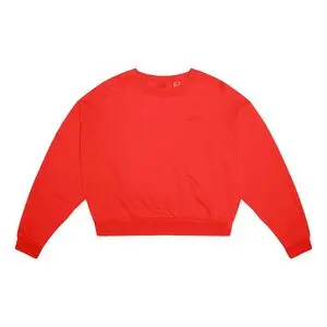 LEVI'S Round Neck Long Sleeve Hoodie - Red