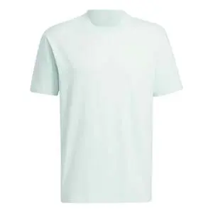Adidas Neo Solid Color Round Neck Sports Short Sleeve Dotted Green T-shirt - Default Color