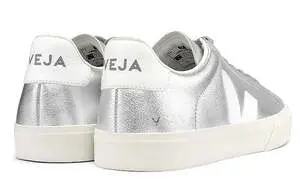 VEJA Campo Chromefree Lace-up Sneakers - Silver/white