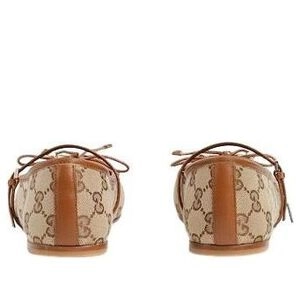 Gucci 26 Horsebit Ballet Flat - Beige/brown