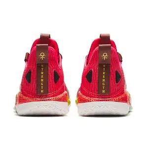 ANTA Shock Wave 5 Pro "strength" Athletic Sneakers - Red/orange