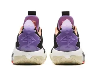 ANTA Shock Wave 5 Team V2 Athletic Sneakers - Black/beige/purple