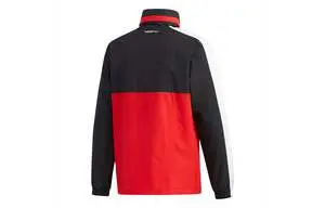 Adidas Colorblocked Hooded Zip-up Jacket - Light Red