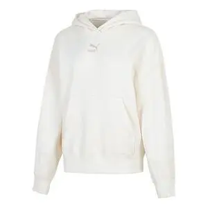 PUMA Classic Oversized Hoodie - White/grey