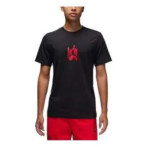 JORDAN Graphic T-shirt Asia Sizing 'black Red - Black/red