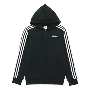 Adidas Knit Zipper Jacket With Logo And Sporty Stripes - Black