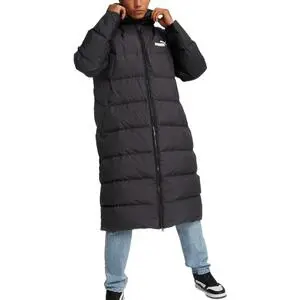 PUMA Hooded Down Coat Jacket - Black