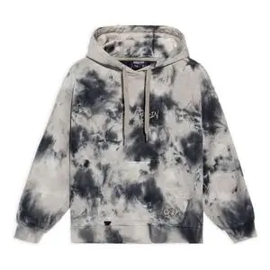LI-NING Badfive Sports Basketball Series Tie Dye Loose Hoodie - Black/grey