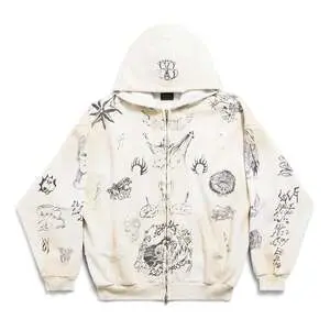 Balenciaga Tat Zip-up Hoodie