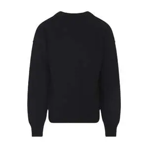 AMI Paris Big Heart Logo Merino Wool Cardigan