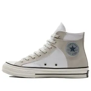 CONVERSE Chuck 70 Crafted Canvas High Top Sneakers - White/grey