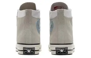 CONVERSE Chuck 70 Crafted Canvas High Top Sneakers - White/grey