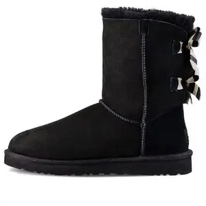 UGG Bailey Bow Stripe Boots - Black