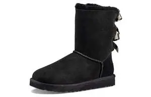 UGG Bailey Bow Stripe Boots - Black
