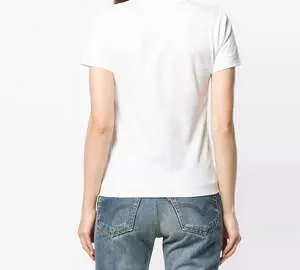 Play Comme Des Garcon Short Sleeve T-shirt With Polka Dot Heart Graphic