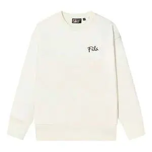 FILA Logo Print Crew Neck Sweatshirt - White