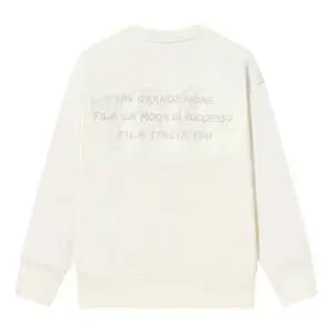 FILA Logo Print Crew Neck Sweatshirt - White