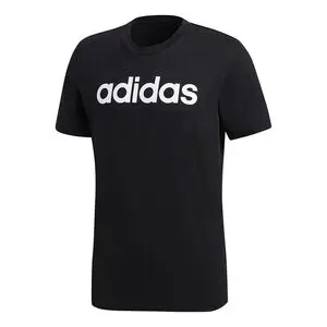 Adidas Comm Tee Logo Printing Sports Knit Short Sleeve - Black
