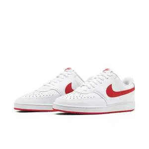 Nike Court Vision Low Top Sneakers - White/red