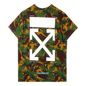 Off-White Green Arrows Short Sleeve Tee - Camouflage