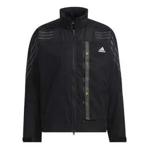 Adidas Hooded Track Jacket With Sporty Stripes