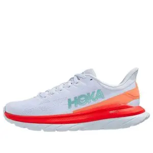 Hoka One One Mach 4 Athletic Sneakers - White/fiesta